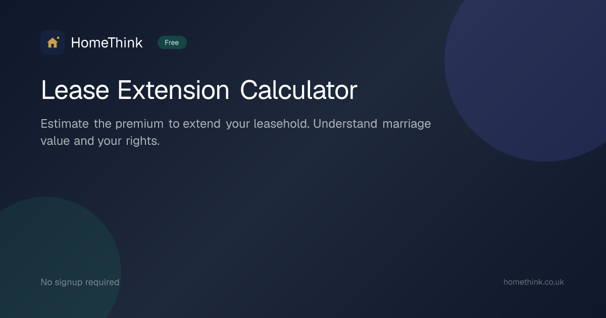 Lease Extension Calculator — Estimate Your Premium | HomeThink | HomeThink